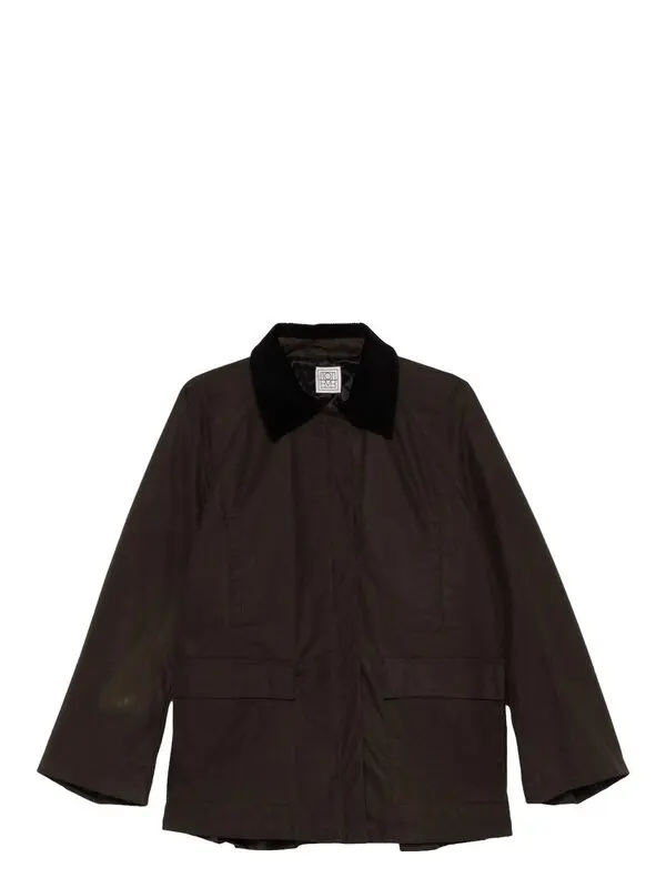 TOTEME Country Jacket With Corduroy Collar - Brown