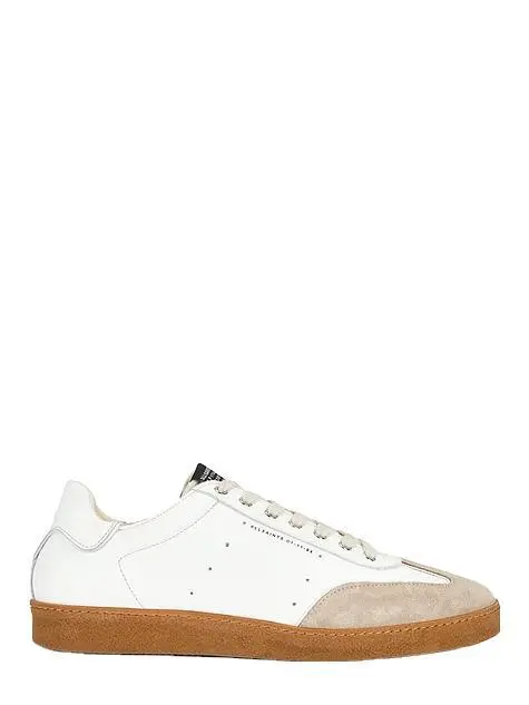 ALLSAINTS Leo Low Top Sneakers - White & Sand