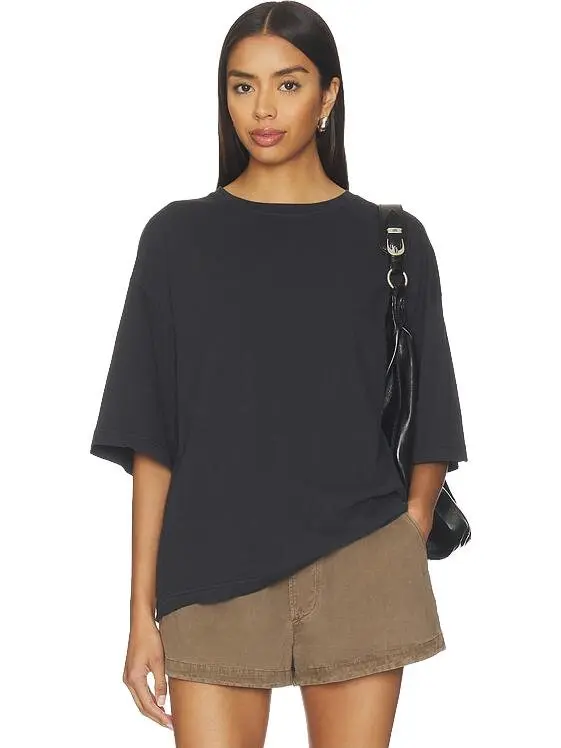 Free People Perfect Oversized Tee - Black