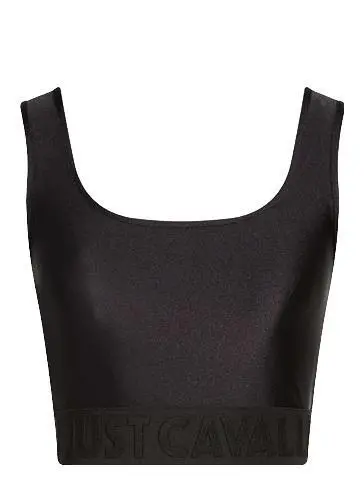 Just Cavalli Cropped Sleeveless Top In Polyamide And Elastane - Black