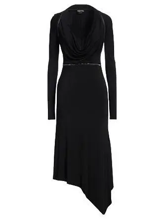 TOM FORD Asymmetrical Midi Dress In Viscose Blend - Black
