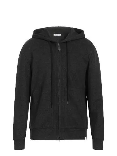 PAOLO PECORA Cotton Blend Zip-up Hoodie - Grey