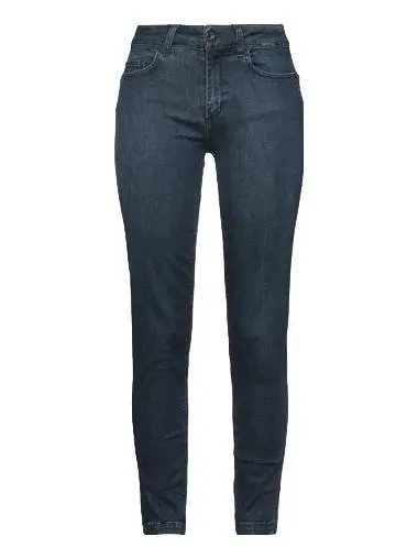 Liu Jo Skinny Jeans With Leather Trims - Blue