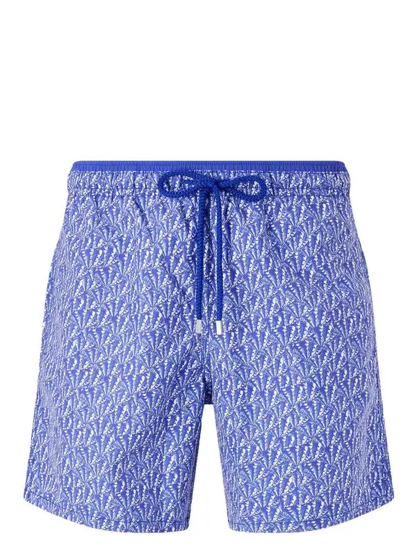 Vilebrequin Moka Straight-leg Mid-length Printed Econyl® Swim Shorts - Blue