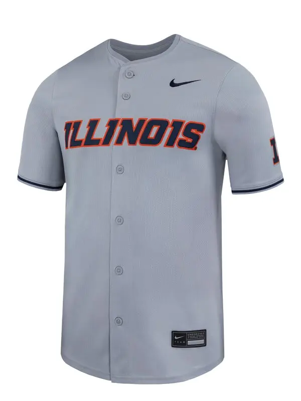 Nike Illinois Limited Baseball Jersey - Grey
