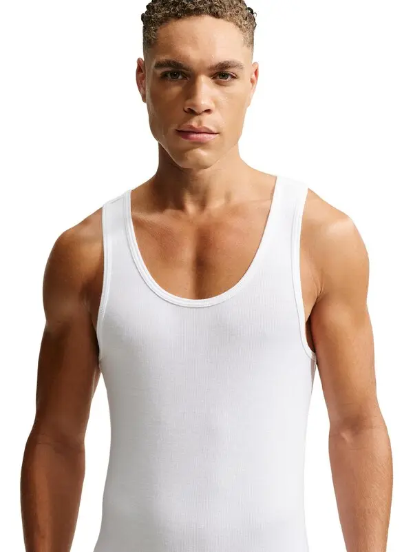 Nike Essential Stretch Cotton Dri-fit Tank Top - White