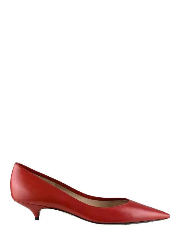 THE ROW Liisa Leather Pumps - Red