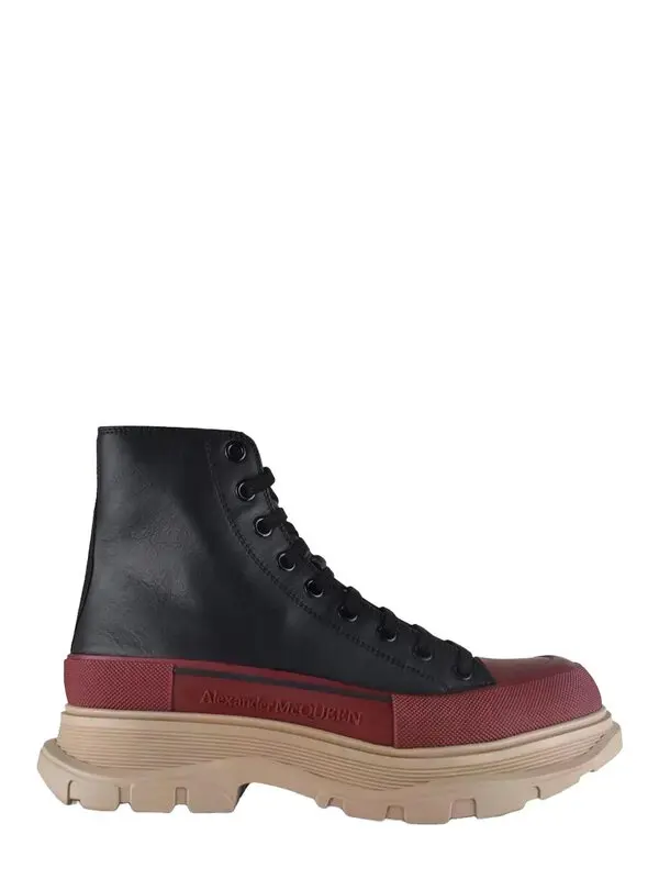Alexander McQueen Tread Slick Lace-up Boots - Black
