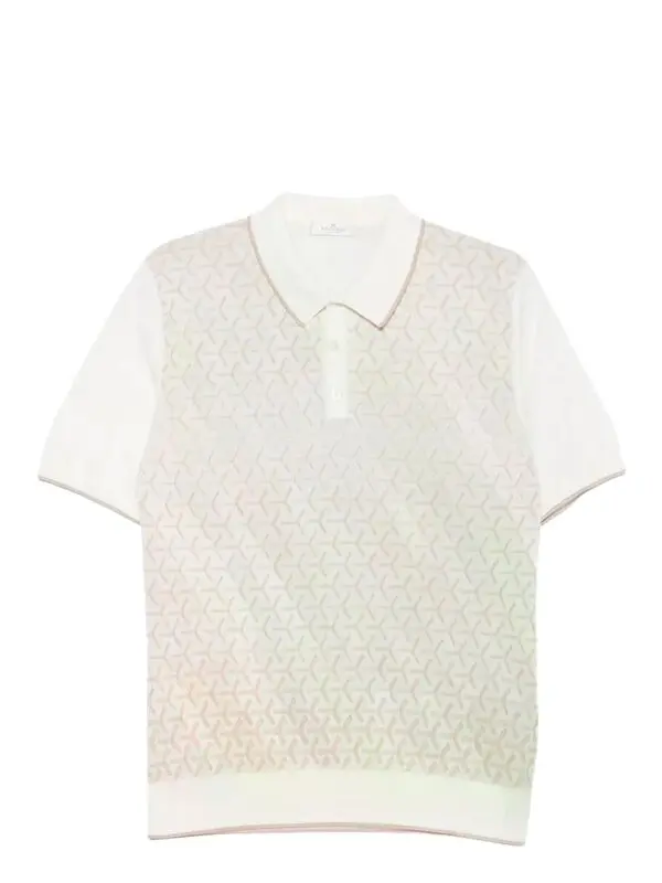 PANICALE Geometric-pattern Polo Shirt - Neutrals