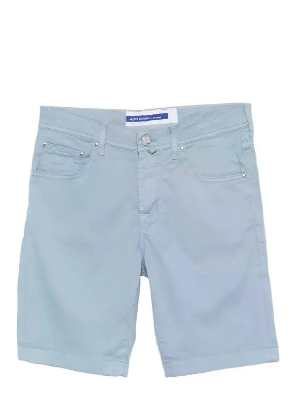 Jacob Cohen Logo-patch Five-pocket Shorts - Blue