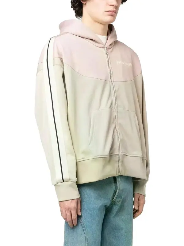 Palm Angels Panelled Hooded Track Jacket - Neutrals