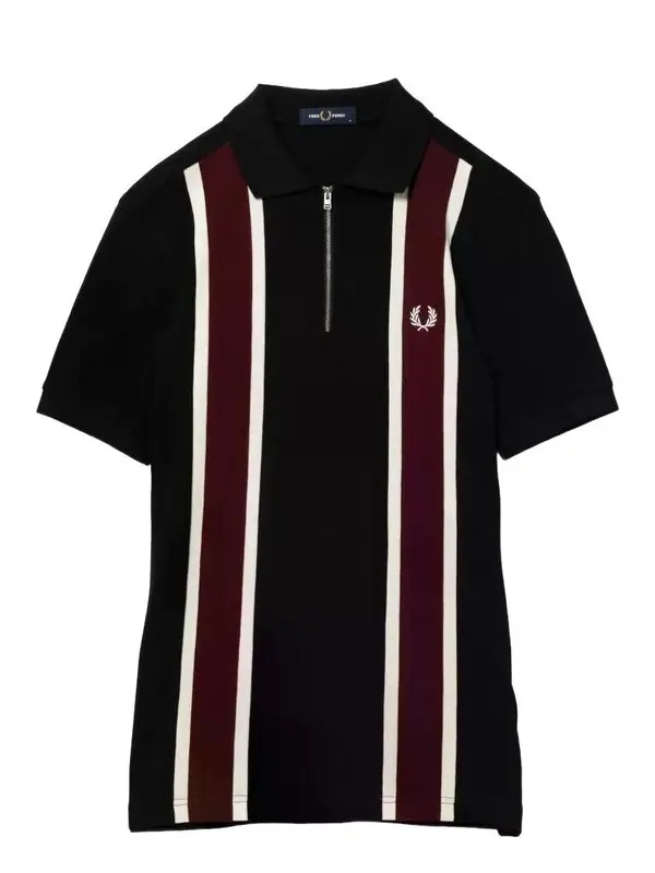Fred Perry Tramline Polo Shirt - Black