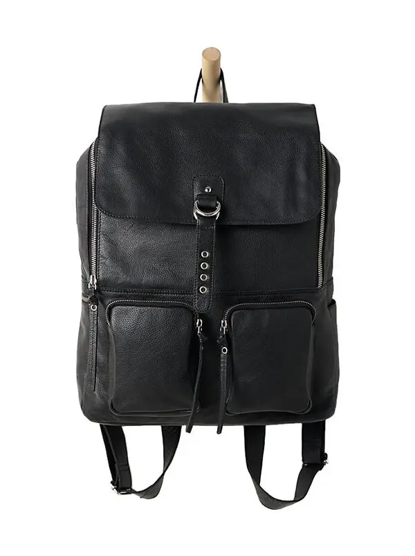 Free People Beacon Leather Backpack - Black