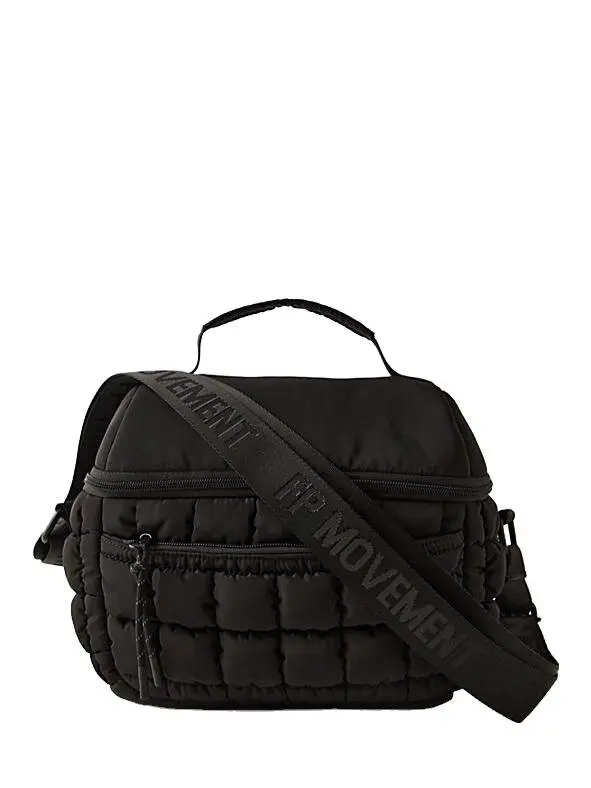 Free People Quilted Insulated Cooler Bag - Black