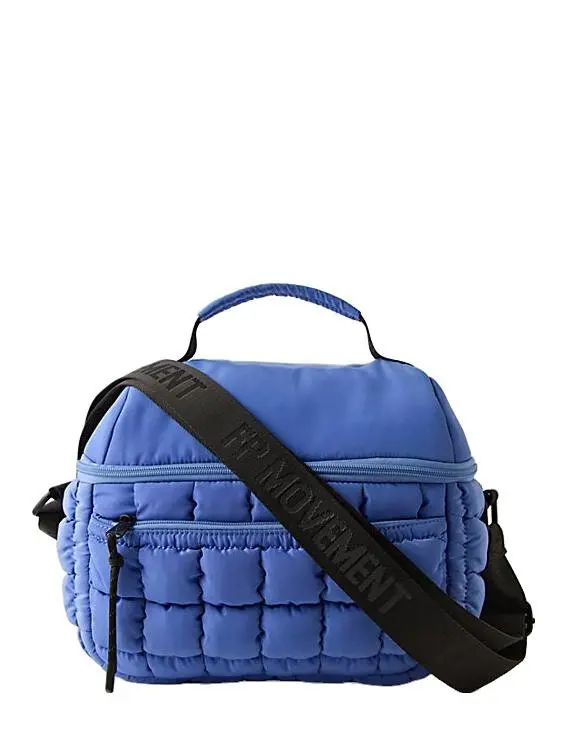 Free People Quilted Cooler Bag - Denim Blue