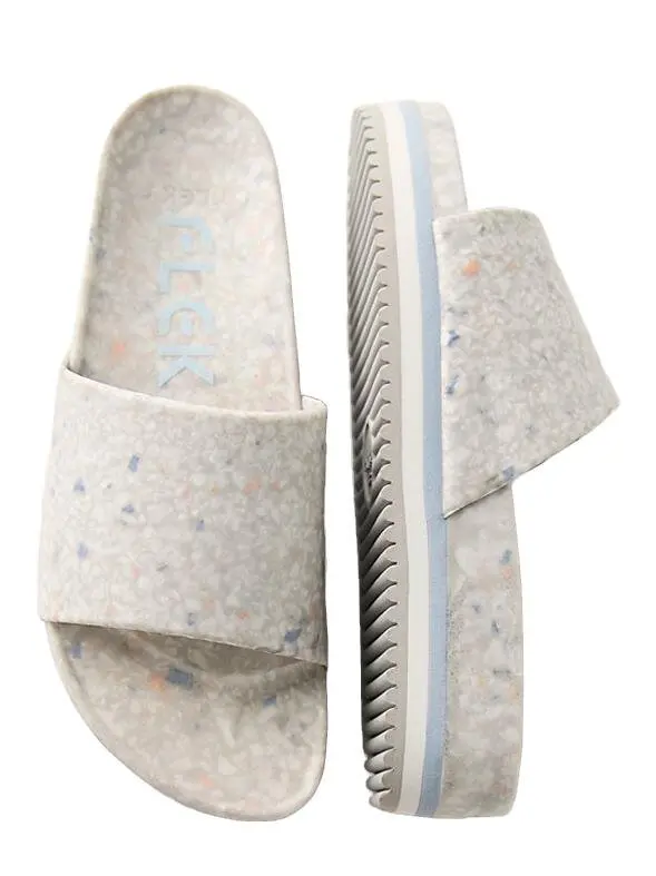 FLEKS East Beach Platform Slides - Faded Denim