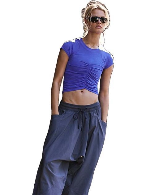 Free People Tempo Ruched Uv Protection Tee - Pulse