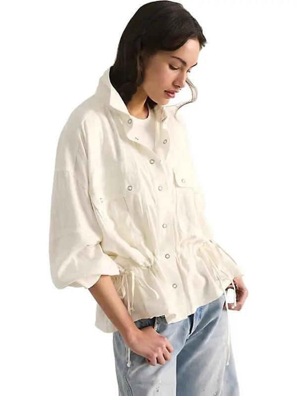 Free People We The Free Sunout Linen Button-down Shirt - White Glow