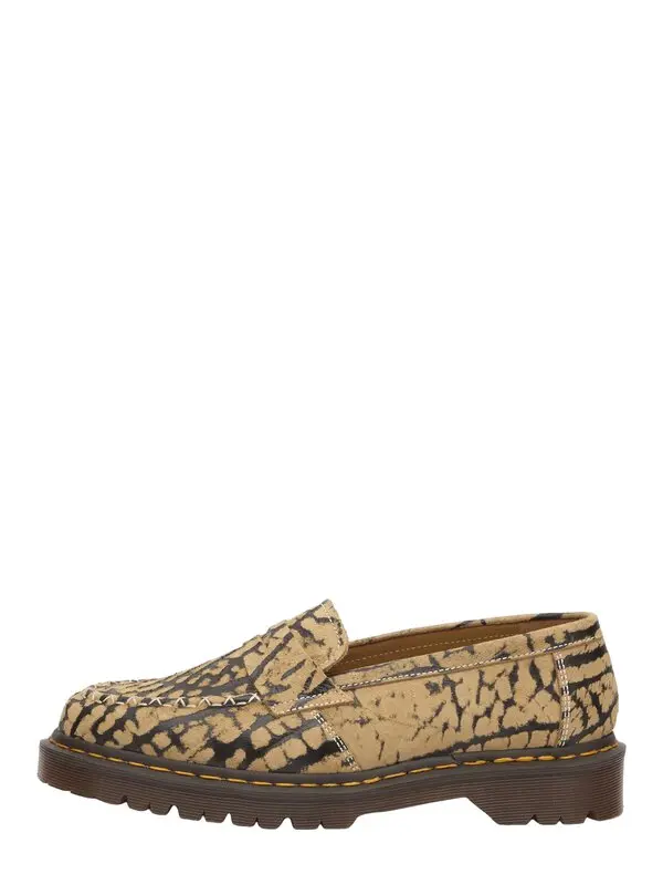 Dr. Martens Delapre Penny Loafer - Teak/black Wild Emboss Suede
