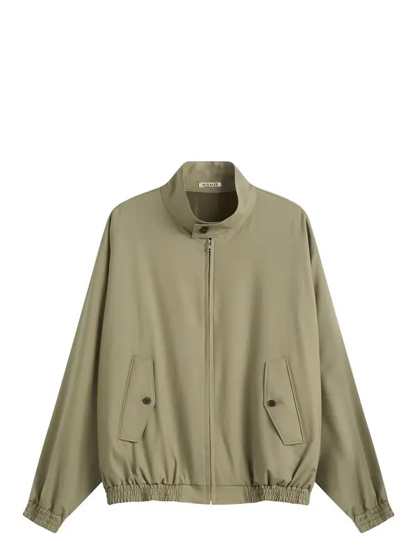 Auralee Tropical Wool Zip Blouson - Light Khaki
