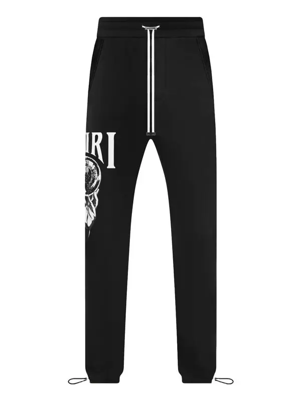 Amiri Graphic-print Cotton Track Pants - Black