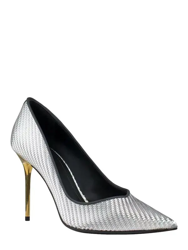 Balmain Metallic Effect Ruby Pumps - Silver