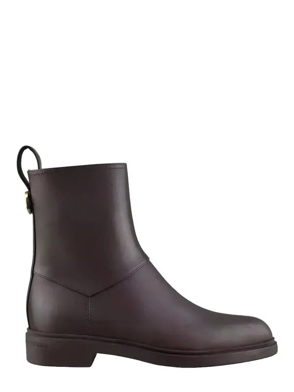 Loro Piana Kilda Engraved-detail Leather Boots - Brown