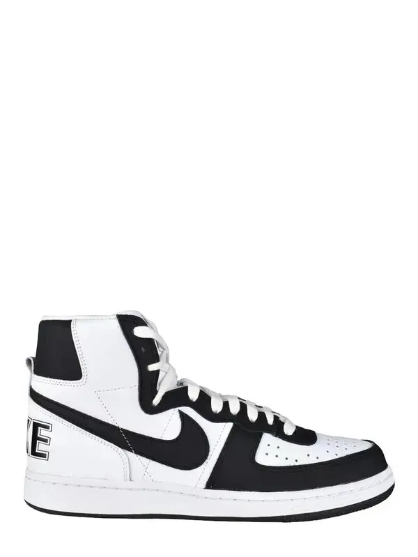 Comme Des Garçons X Nike High-top Swoosh Logo Sneakers - White