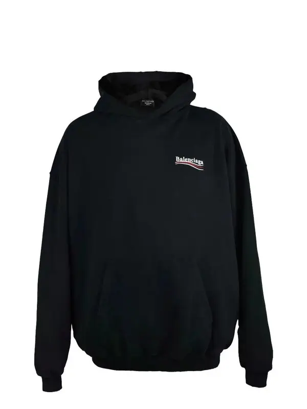 Balenciaga Embroidered Hoodie - Black