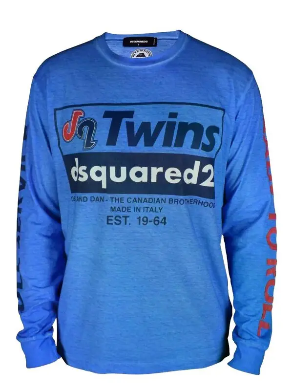 Dsquared2 Printed Long-sleeve T-shirt - Blue