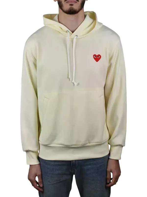 Comme Des Garçons Logo Patch Hoodie - Neutrals