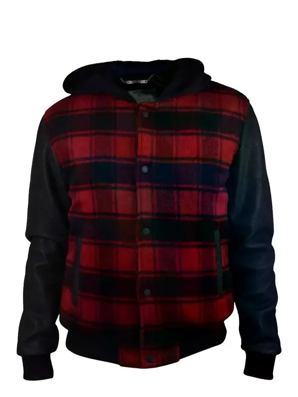 Philipp Plein Checked Hooded Bomber Jacket - Black
