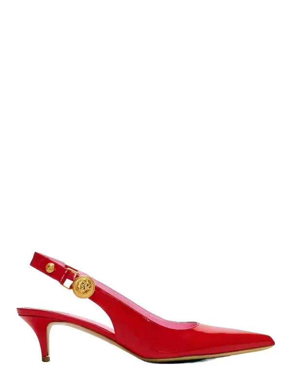 Balmain Eva Patent Leather Slingback Pumps - Red