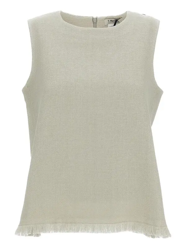 Max Mara Sleeveless Crewneck Top - White