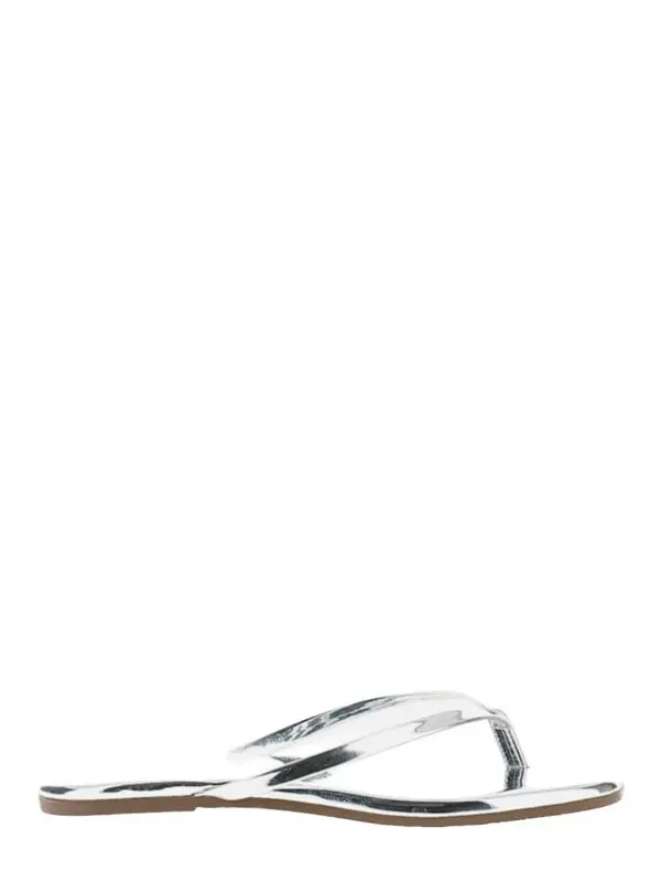 Tkees Lily Mirrored Sandal With Square Toe - Silver