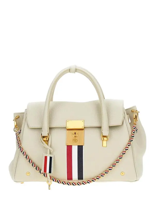 Thom Browne Bolton Bag In Soft Hammered Leather - Grey