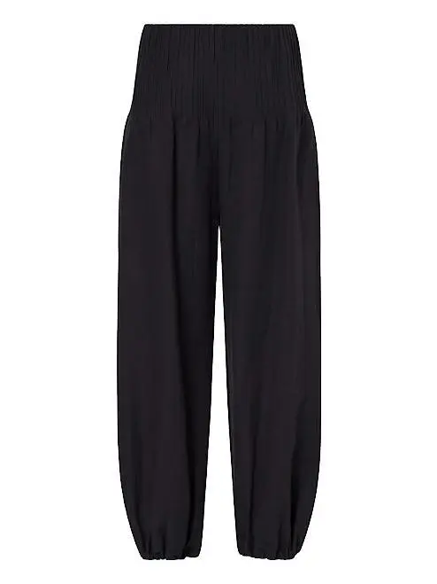 Vince Pintuck Pleated Balloon Woven Trousers - Black