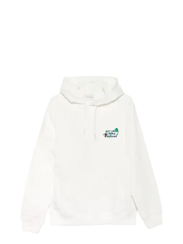 Drole De Monsieur Embroidered Hoodie - Neutrals