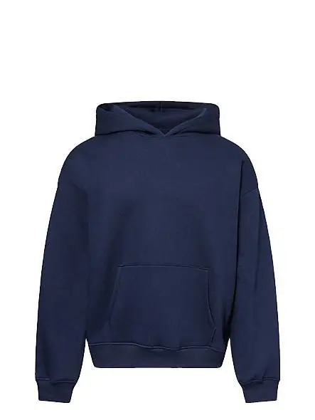 SKIMS Fleece Lounge Relaxed-fit Hoodie - Navy