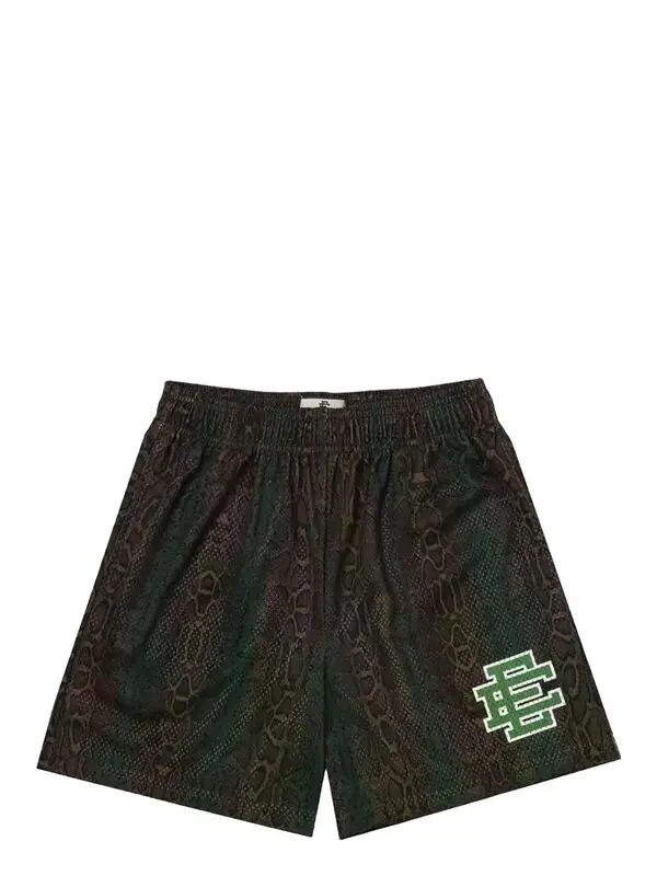ERIC EMANUEL Snake-print Shorts - Brown