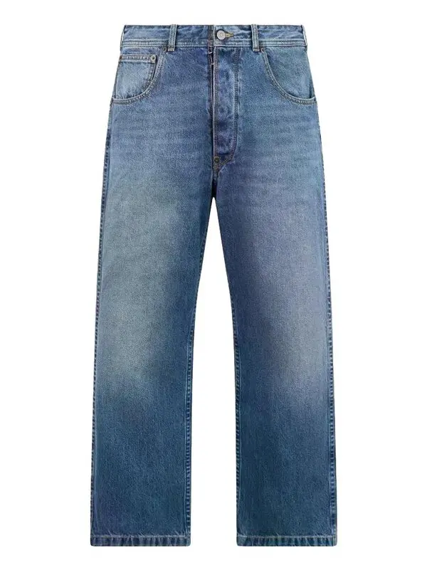 MAISON MARGIELA Belted Straight Leg Jeans - Blue