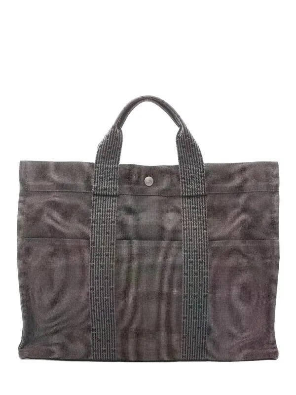 Hermès Herline Mm Canvas Tote Bag - Grey