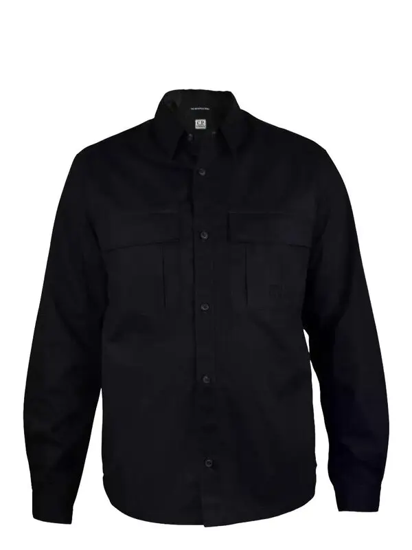 C.P. COMPANY Logo-patch Pocket Shirt - Black