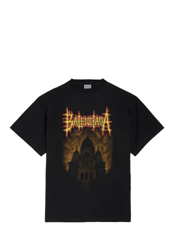 Balenciaga Sacré Coeur Oversized T-shirt - Black
