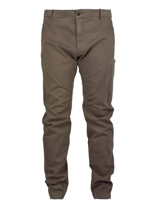 C.P. COMPANY Logo Patch Tapered Cargo Pants - Brown