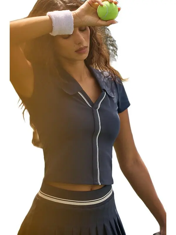 FORE-TÉ Madison Collared Top - Navy