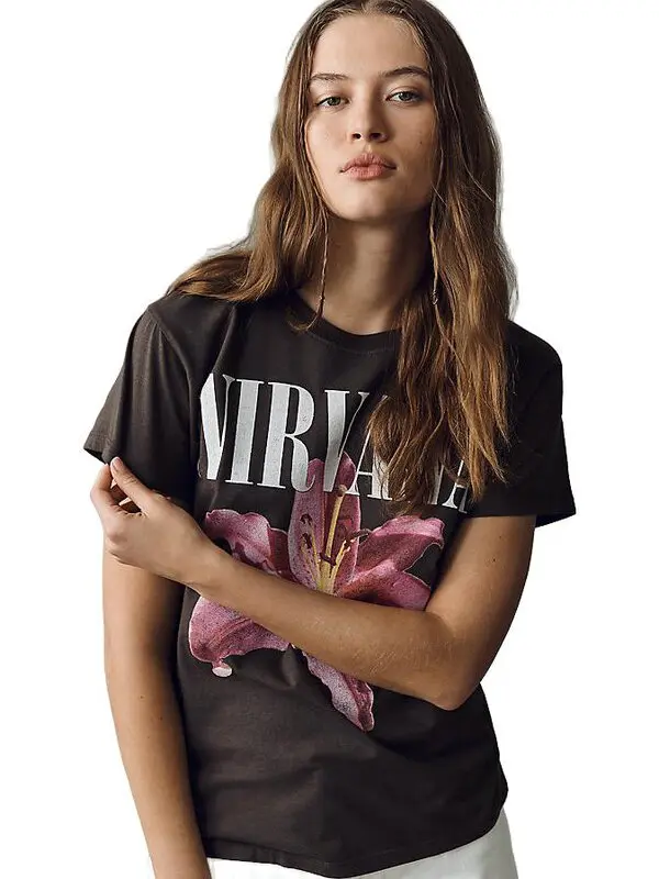 LETLUV Nirvana Graphic T-shirt - Black