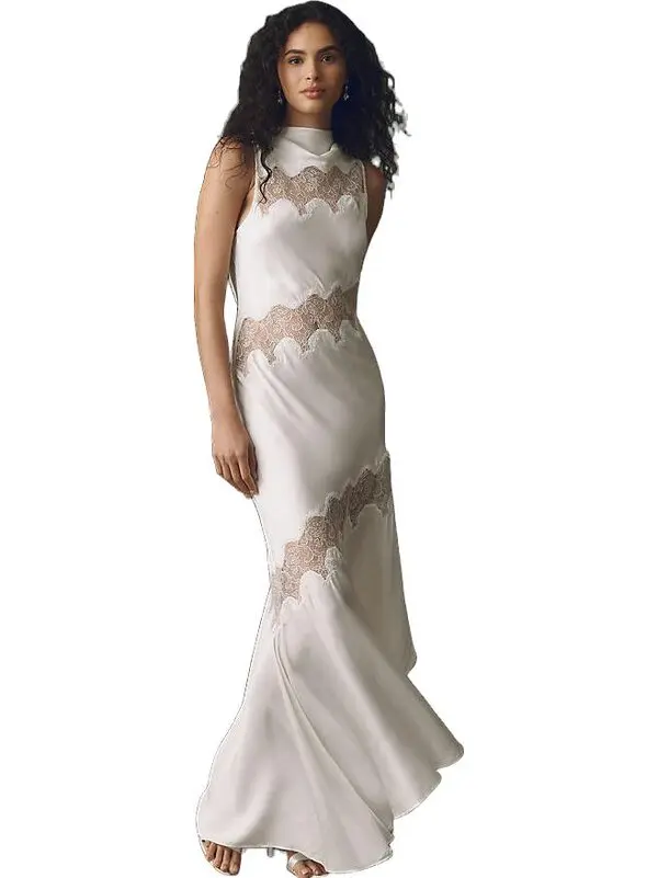 Shona Joy Simona Asymmetric Maxi Dress - Ivory
