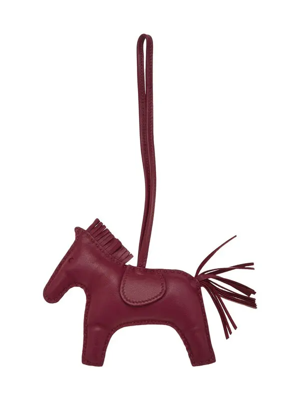 Hermès Rubis Lambskin Rodeo Bag Charm - Ruby
