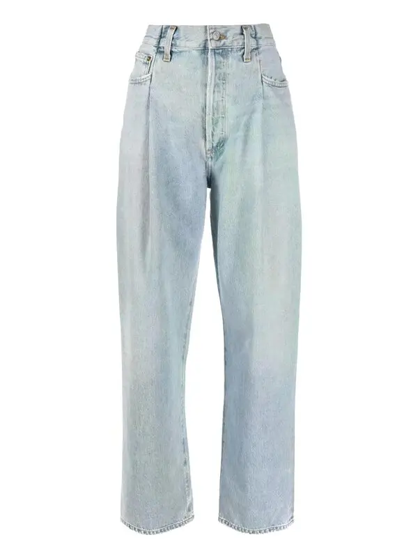 AGOLDE High-waisted Boyfriend Jeans - Blue